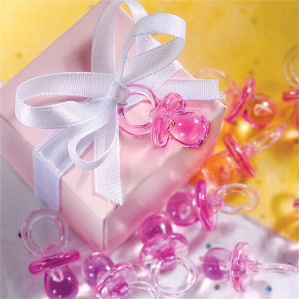 chucha de cristal do bebê rosa (24 unidades)