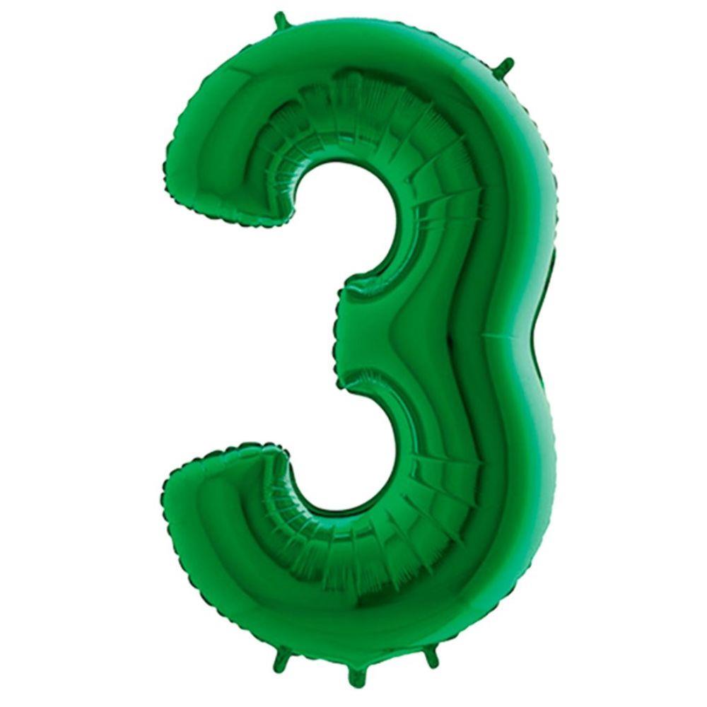 Balão Numero 3 Verde